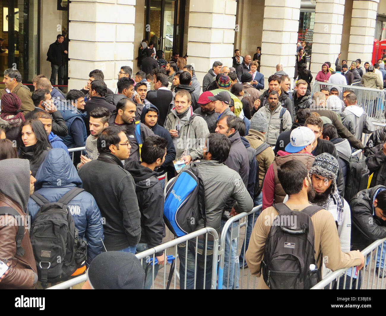 A huge queue formed outside the Apple store in Covent Garden today as ...