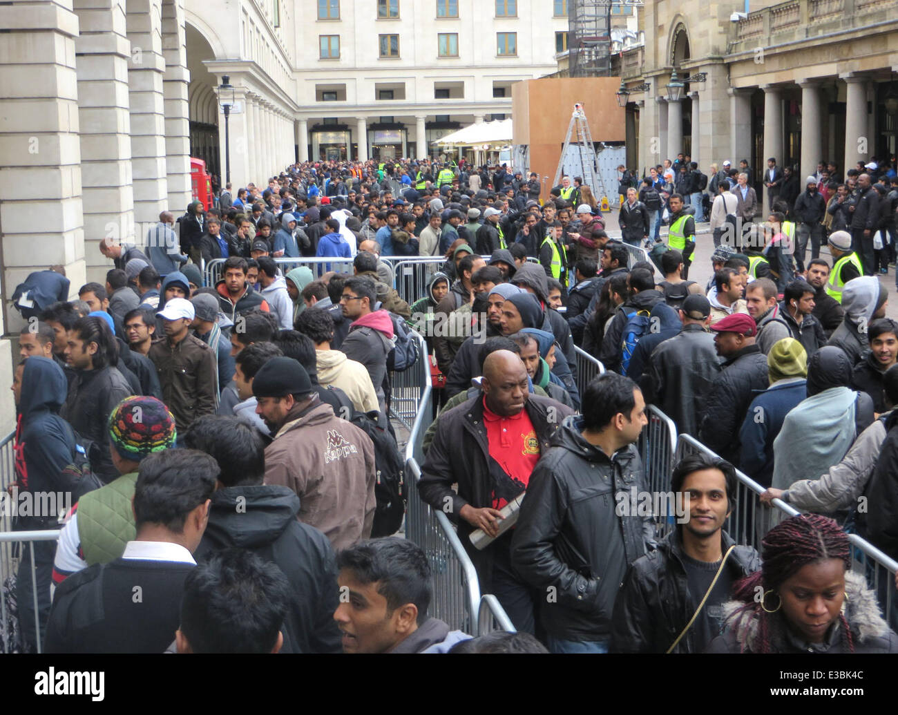 A huge queue formed outside the Apple store in Covent Garden today as ...