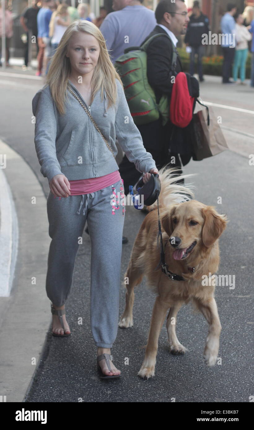Hollie Cavanagh walking her dog at The Grove Featuring: Hollie Cavanagh ...