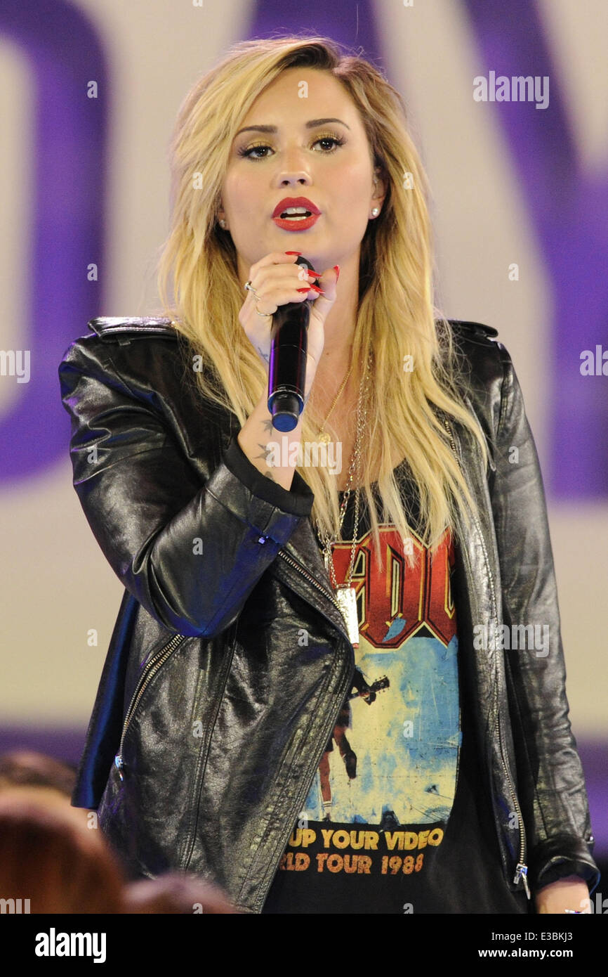 WE Day at the Air Canada Centre Featuring: Demi Lovato Where: Toronto ...