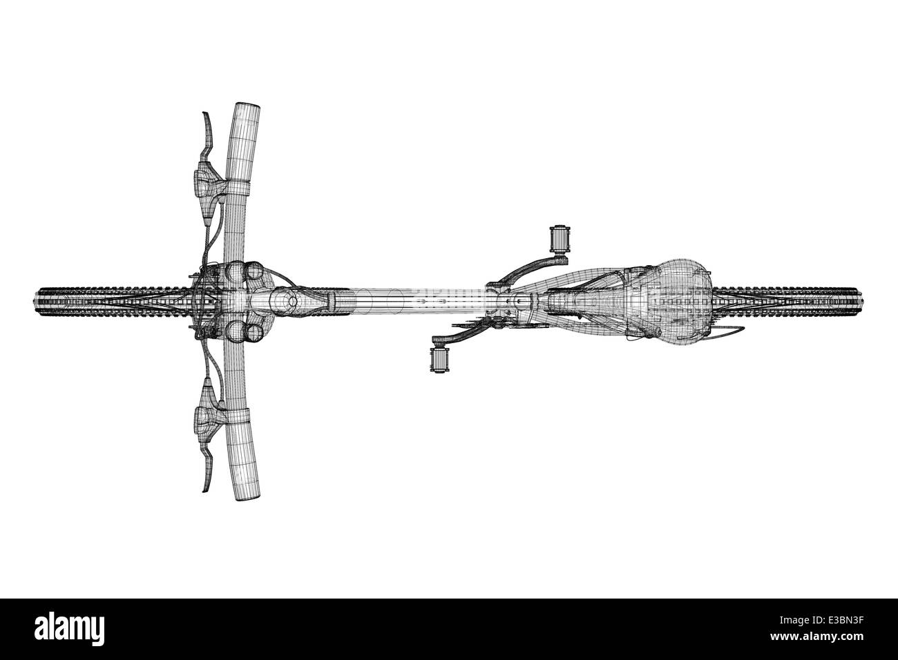 Mountain Bicycle 3D model, body structure , wire model Stock Photo - Alamy