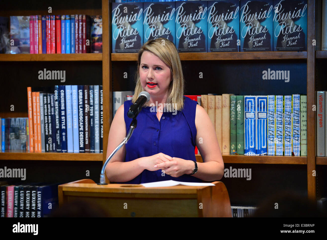 Hannah Kent greets fans and signs copies of her book 'Burial Rites' at ...