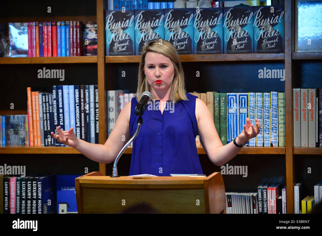 Hannah Kent greets fans and signs copies of her book 'Burial Rites' at ...