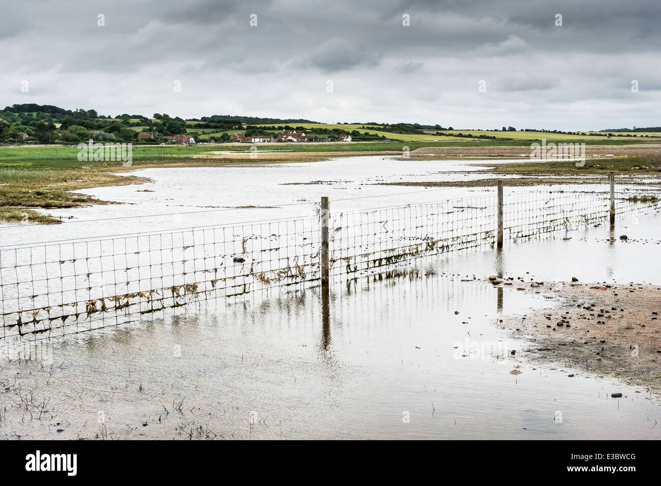 Waterlogged marshland at Cley Next the Sea Stock Photo - Alamy