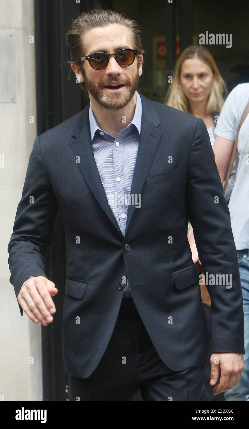 Jake Gyllenhaal leaving Radio2 Featuring: Jake Gyllenhaal Where: London ...