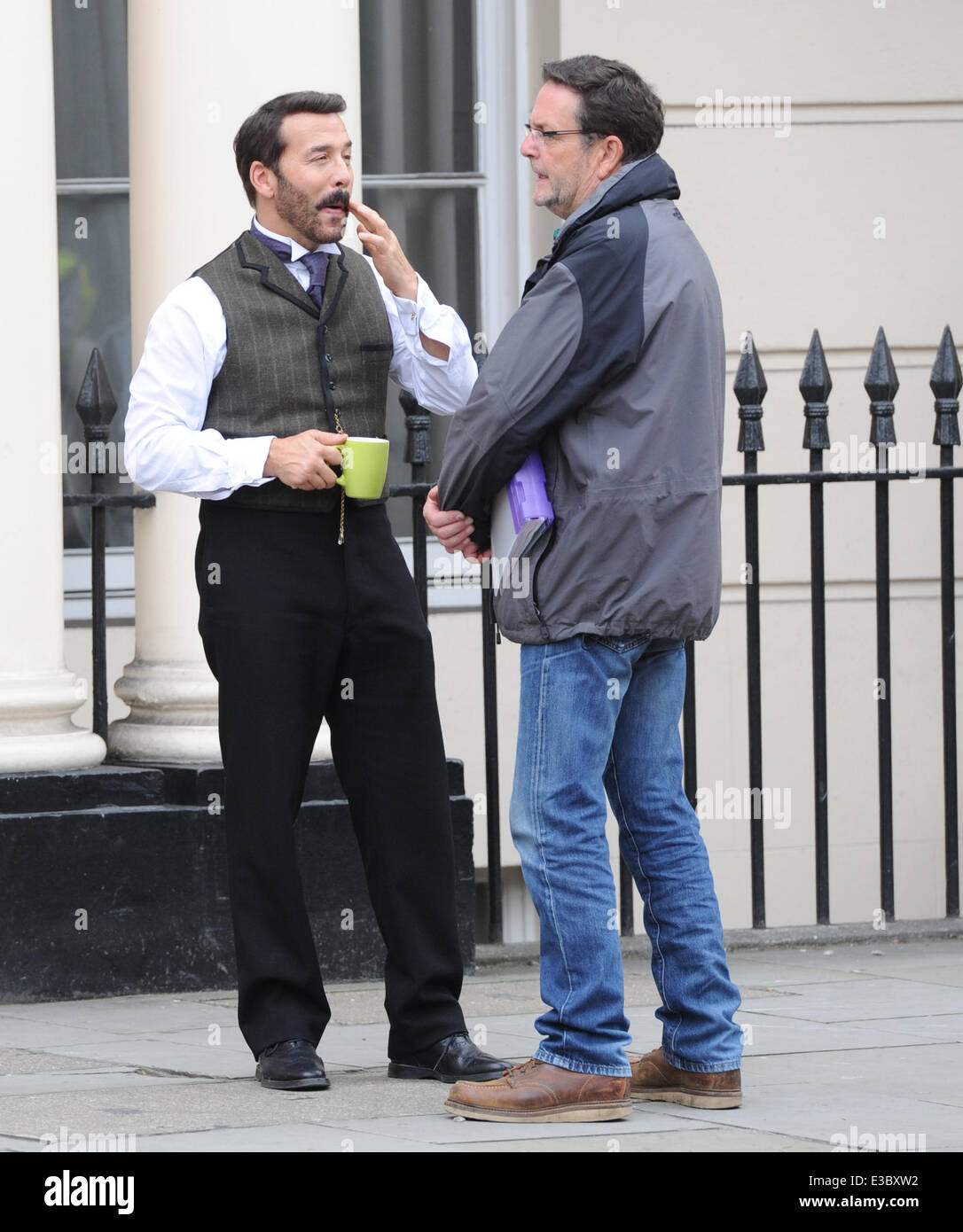 Jeremy Piven as Harry Selfridge on the film set of 'Mr Selfridge' in ...
