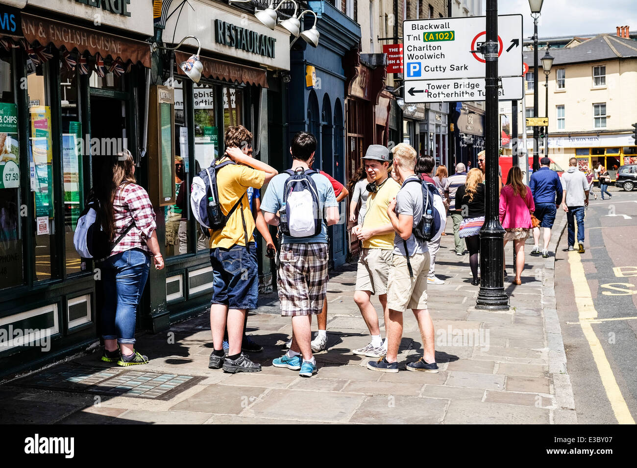 Young foreign students visiting Greenwich Stock Photo - Alamy