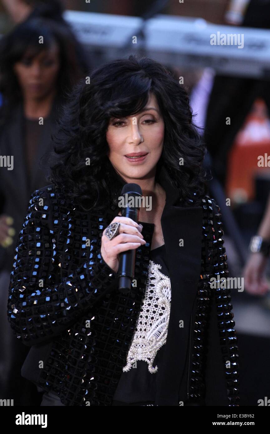 Cher performs on NBC's 'Today' at Rockefeller Plaza in New York City ...