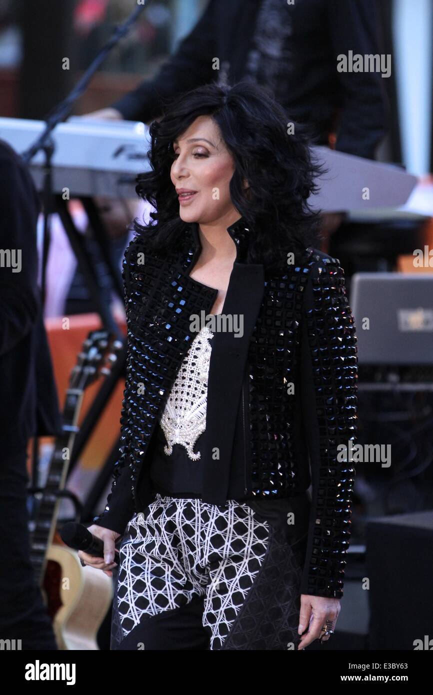 Cher performs on NBC's 'Today' at Rockefeller Plaza in New York City ...