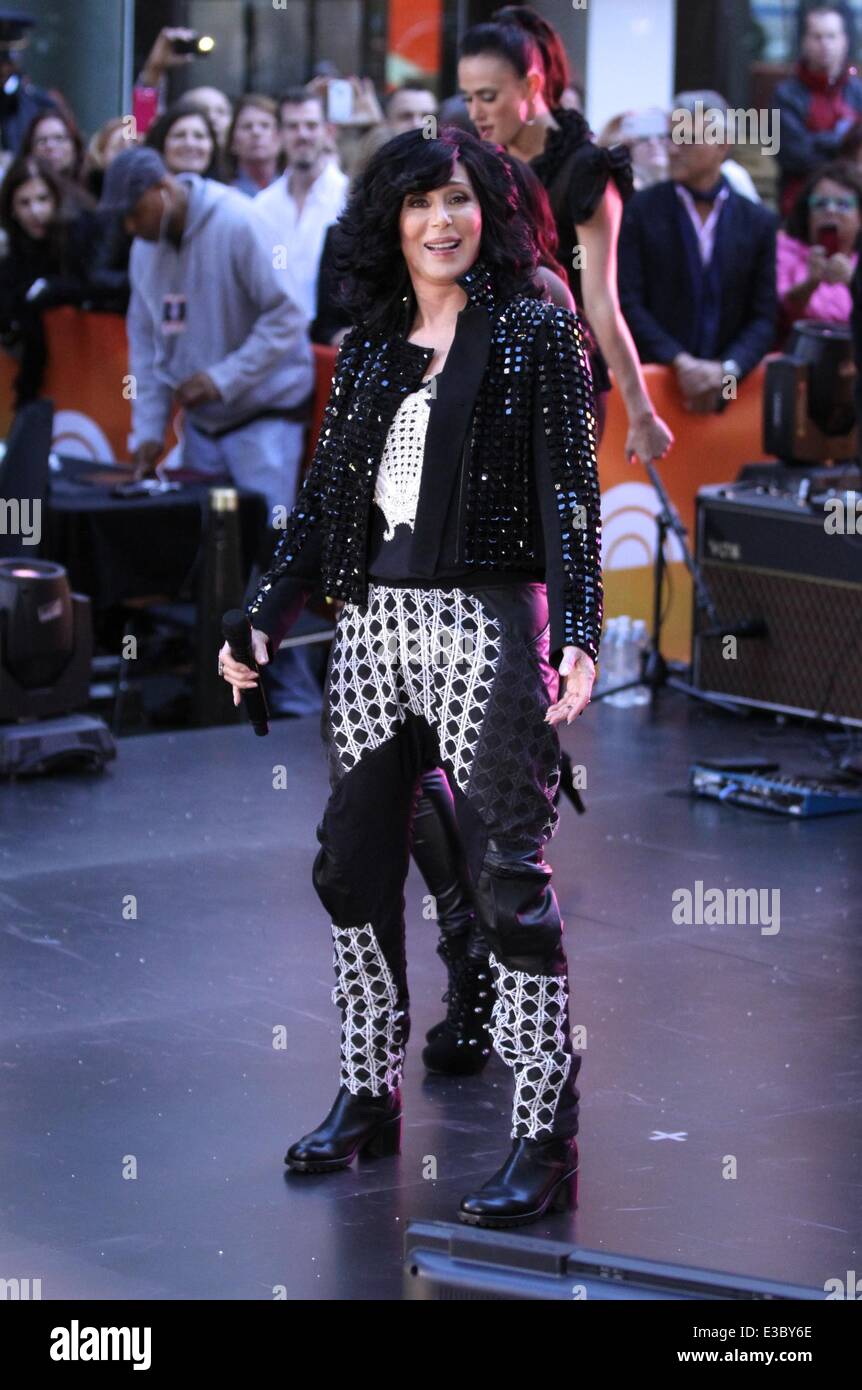 Cher performs on NBC's 'Today' at Rockefeller Plaza in New York City ...