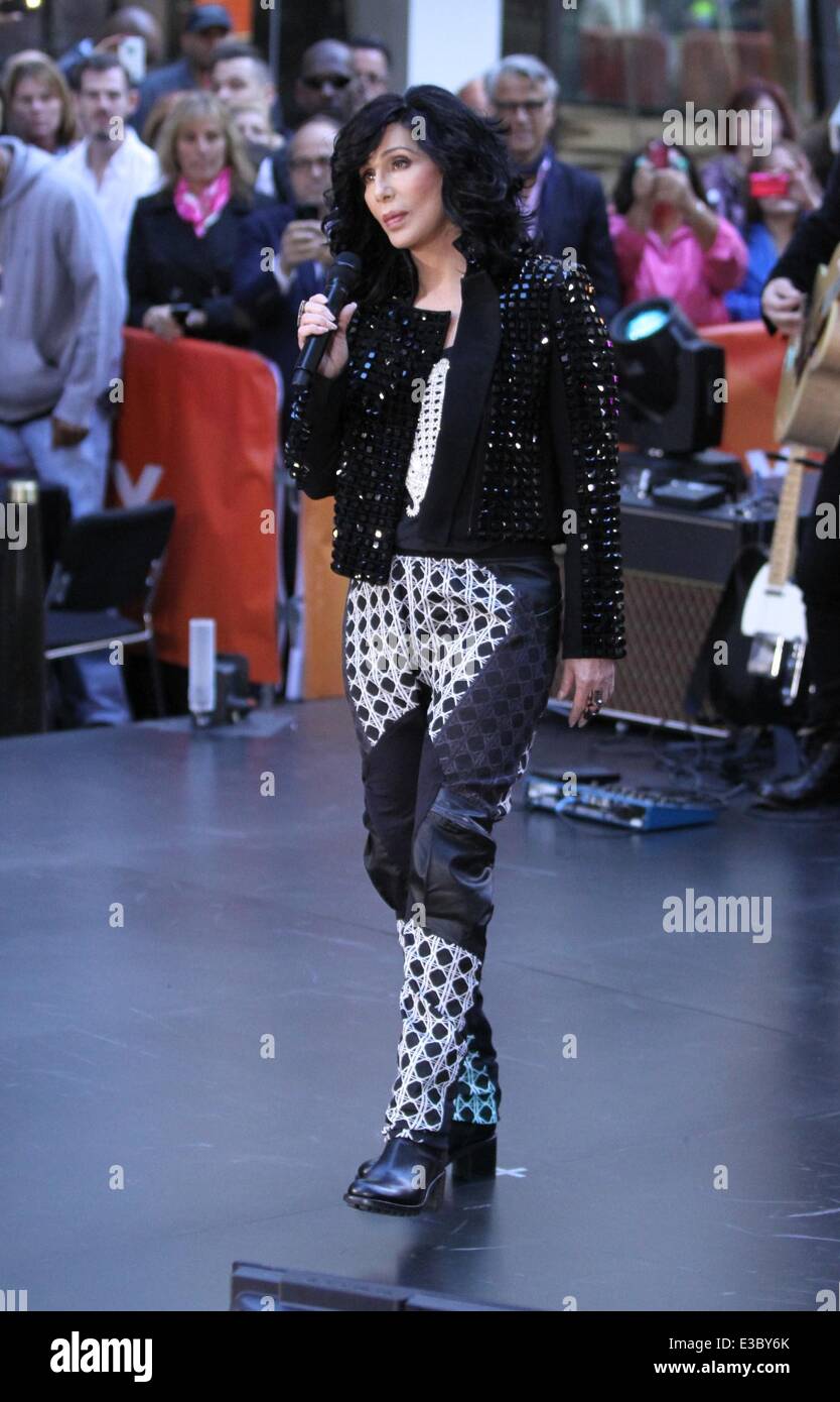 Cher performs on NBC's 'Today' at Rockefeller Plaza in New York City ...