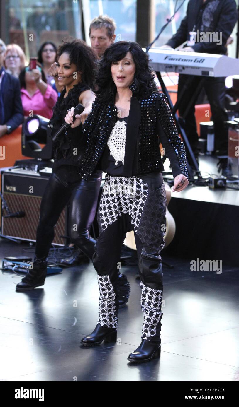 Cher performs on NBC's 'Today' at Rockefeller Plaza in New York City ...