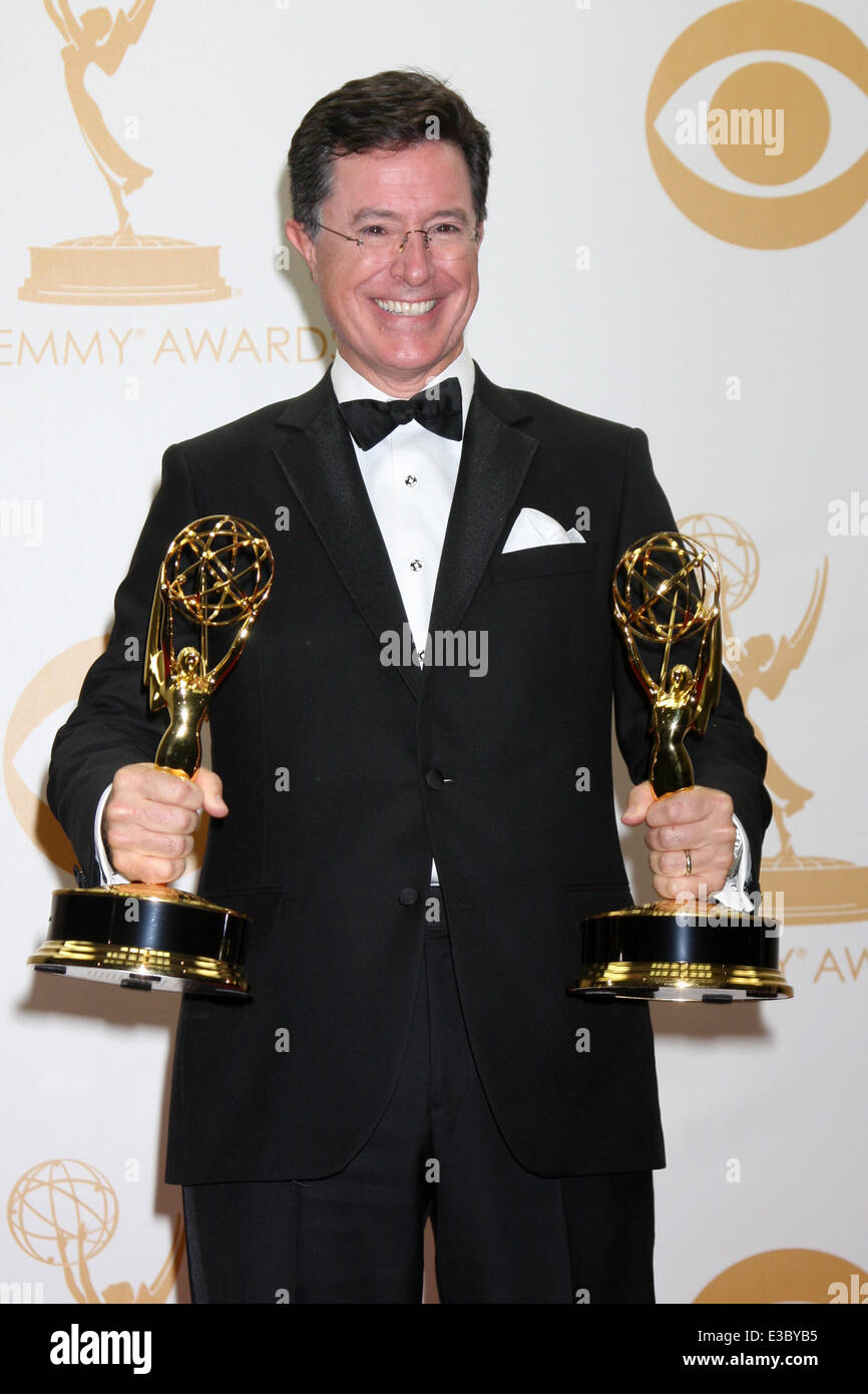 Emmy Awards 2013 Press Room Featuring: Stephen Colbert Where: Los ...