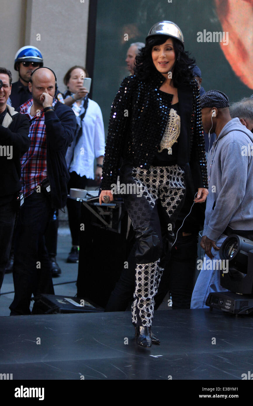 Cher performs on NBC's 'Today' at Rockefeller Plaza Featuring: Cher ...
