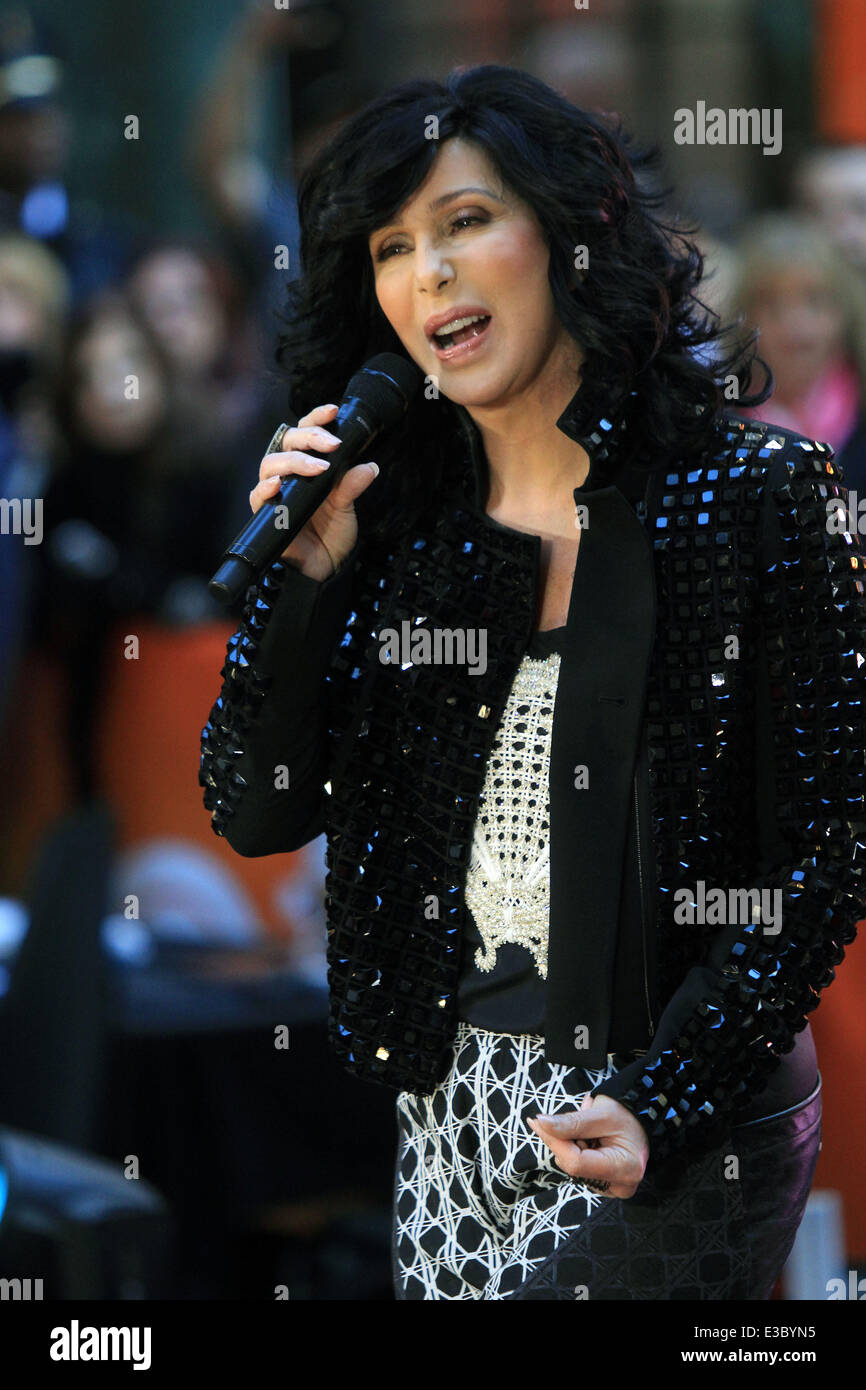 Cher performs on NBC's 'Today' at Rockefeller Plaza Featuring: Cher ...