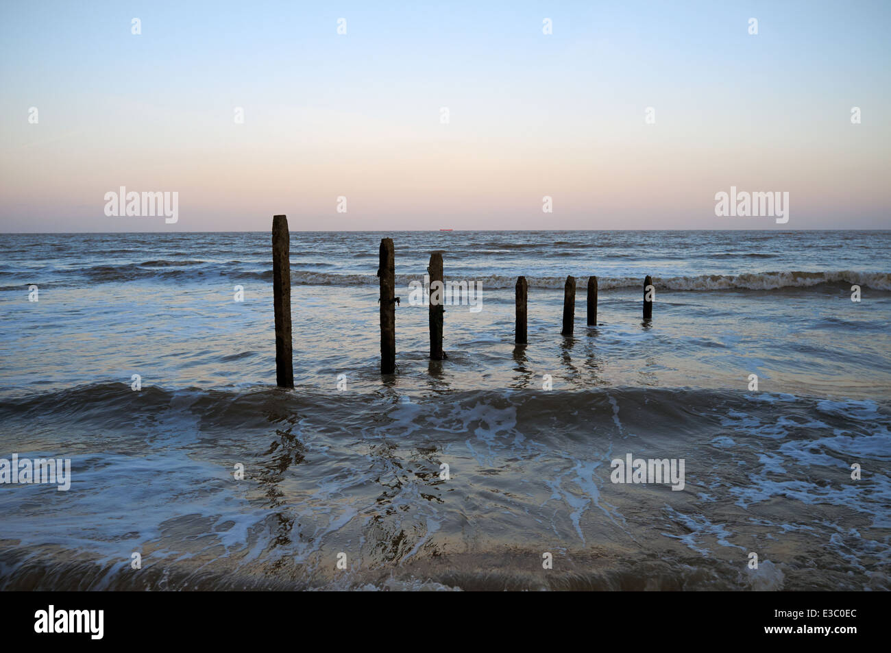 Wooden groynes, Bawdsey Ferry, Suffolk, UK Stock Photo - Alamy
