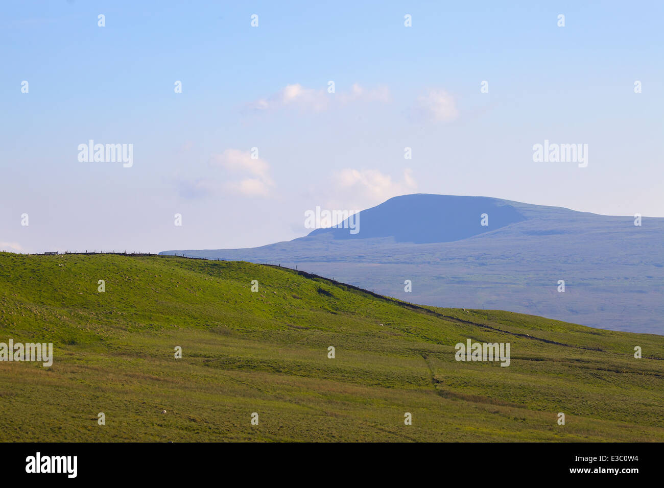 Whernside hill from near Garsdale, Yorkshire Dales National Park ...