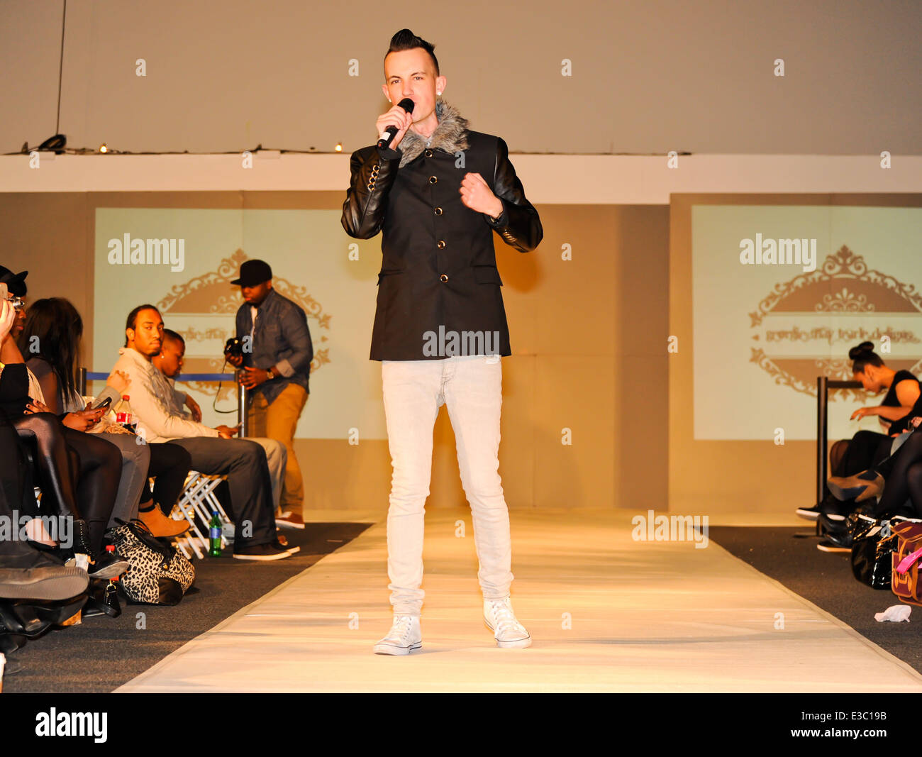 Kameelion performs during a catwalk show at Birmingham International ...