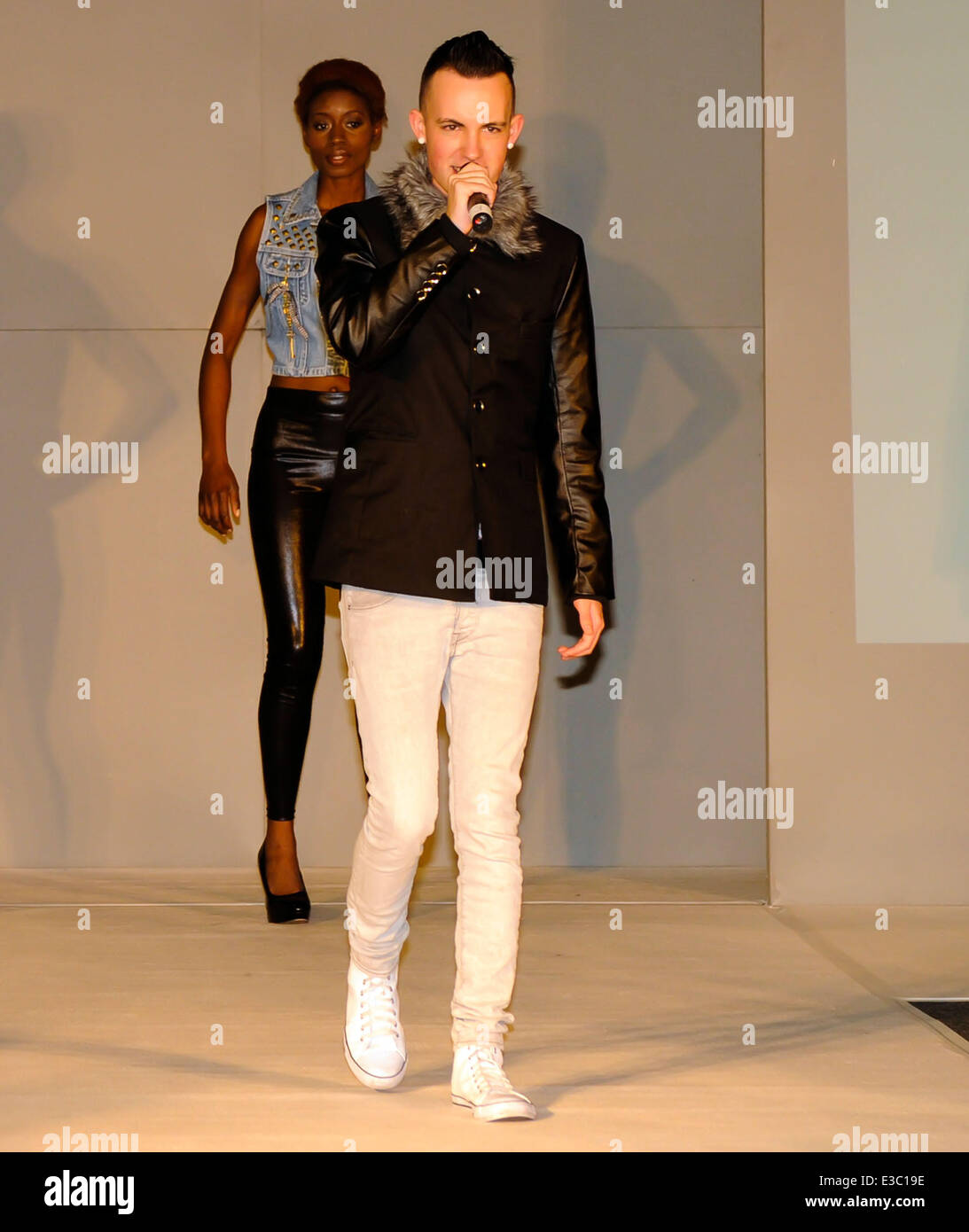 Kameelion performs during a catwalk show at Birmingham International ...