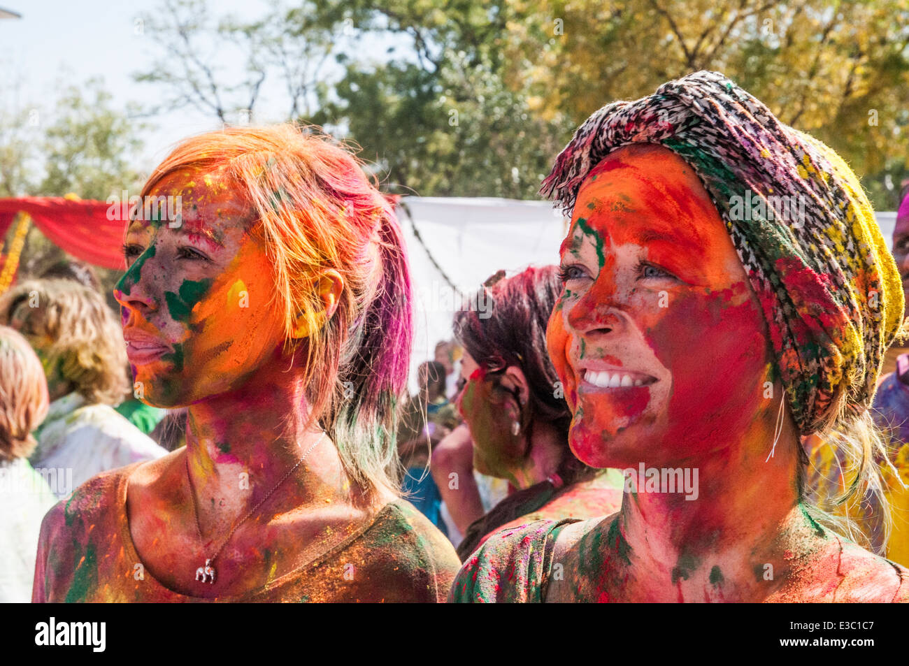 Celebrating Holi, a Hindu festival celebrating spring and love with ...