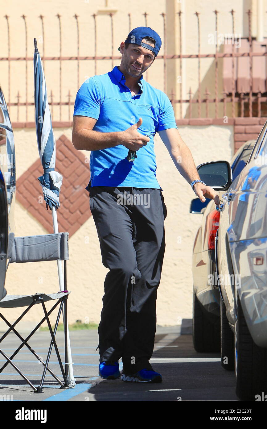 Tony Dovolani seen arriving at a dance studio for Dancing with the ...