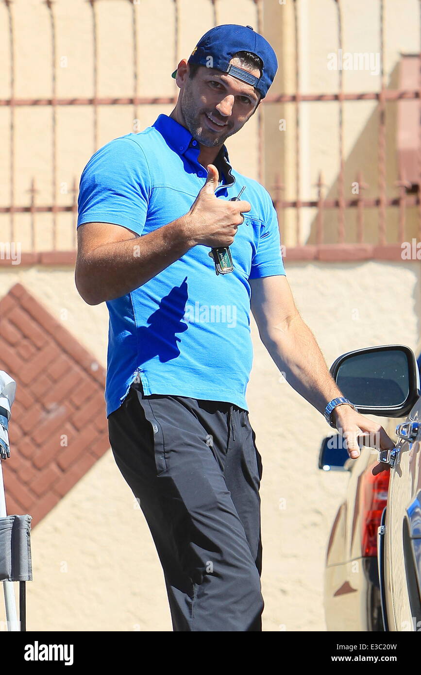 Tony Dovolani seen arriving at a dance studio for Dancing with the ...