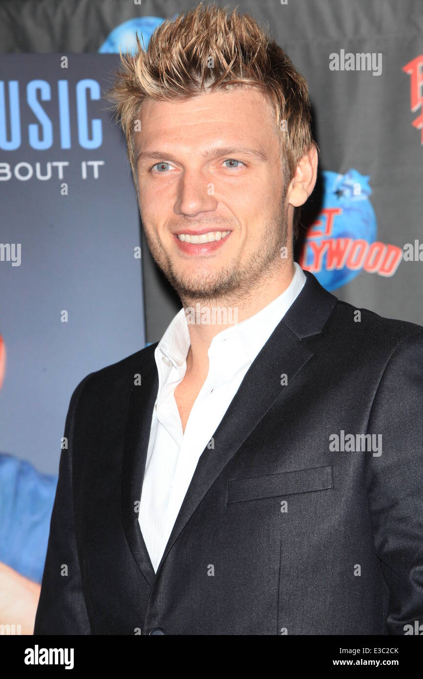 Nick Carter hand print ceremony at Planet Hollywood promoting his ...