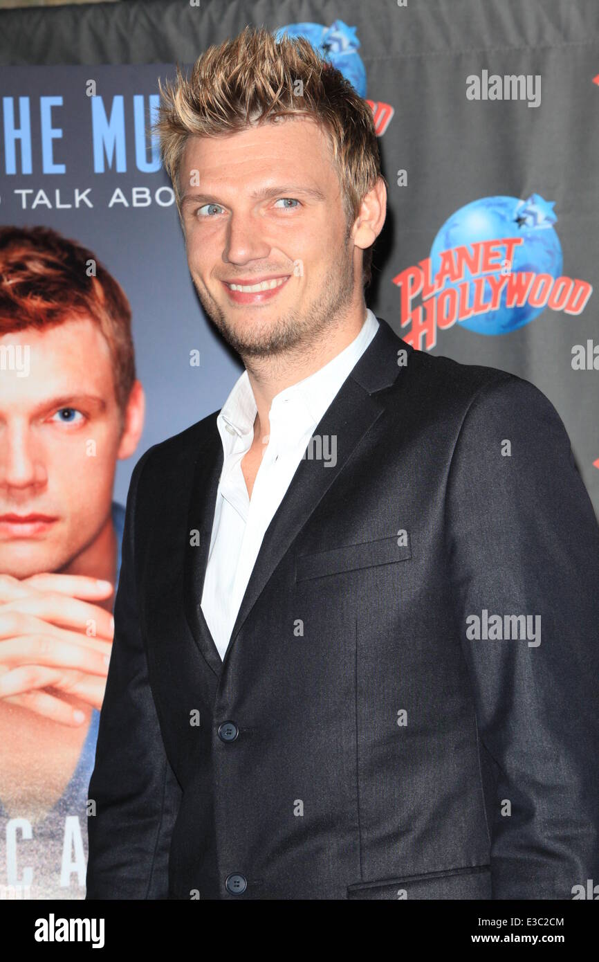 Nick Carter hand print ceremony at Planet Hollywood promoting his ...
