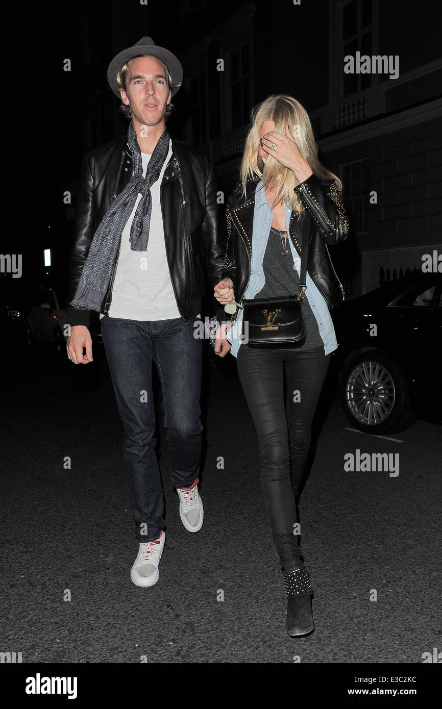 Poppy Delevingne arriving home with her long term boyfriend James Cook ...
