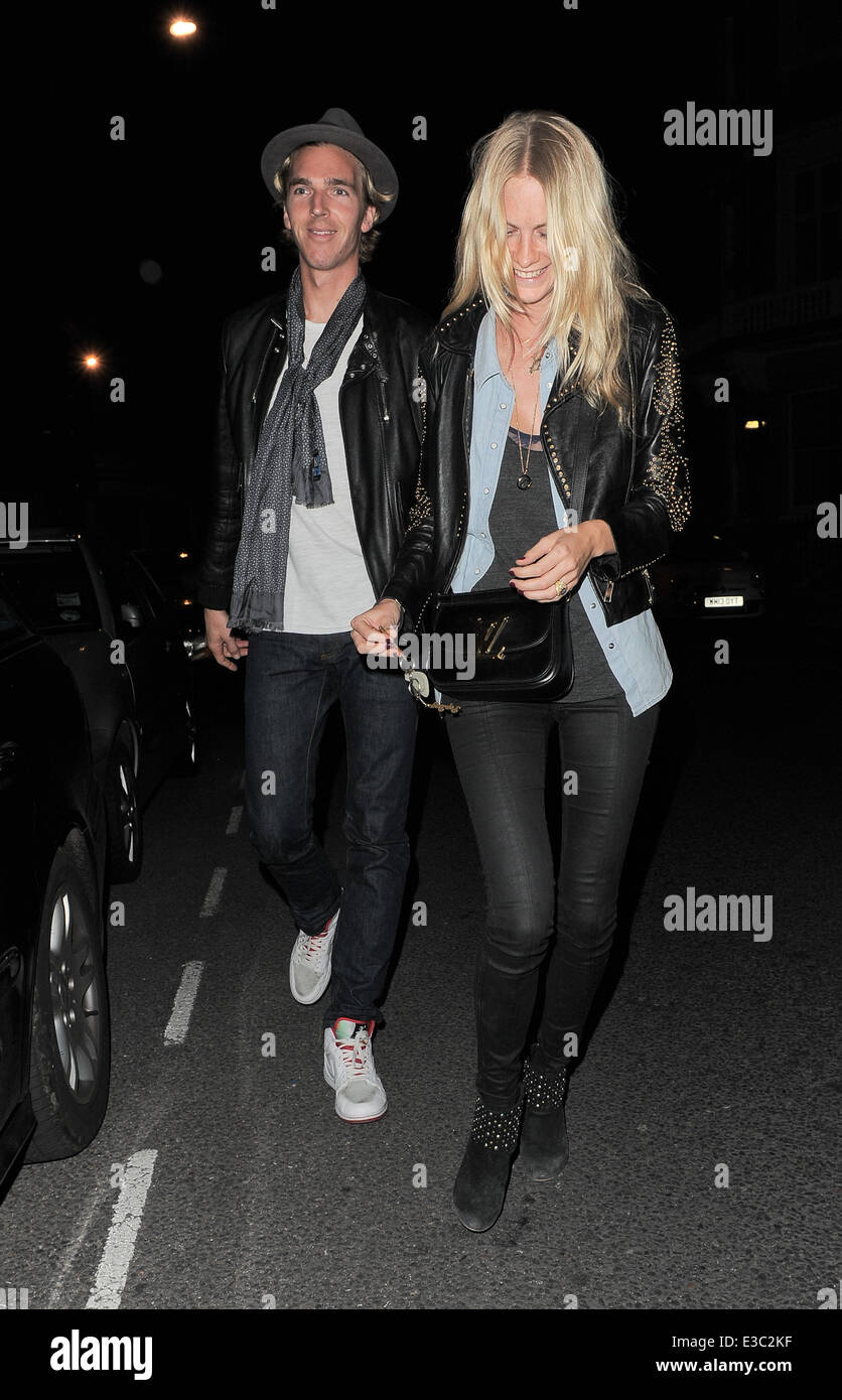 Poppy Delevingne arriving home with her long term boyfriend James Cook ...