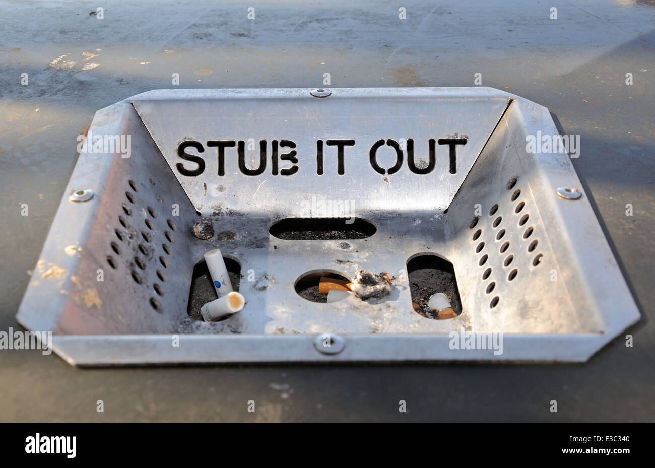 Stub it Out Ashtray Stock Photo - Alamy
