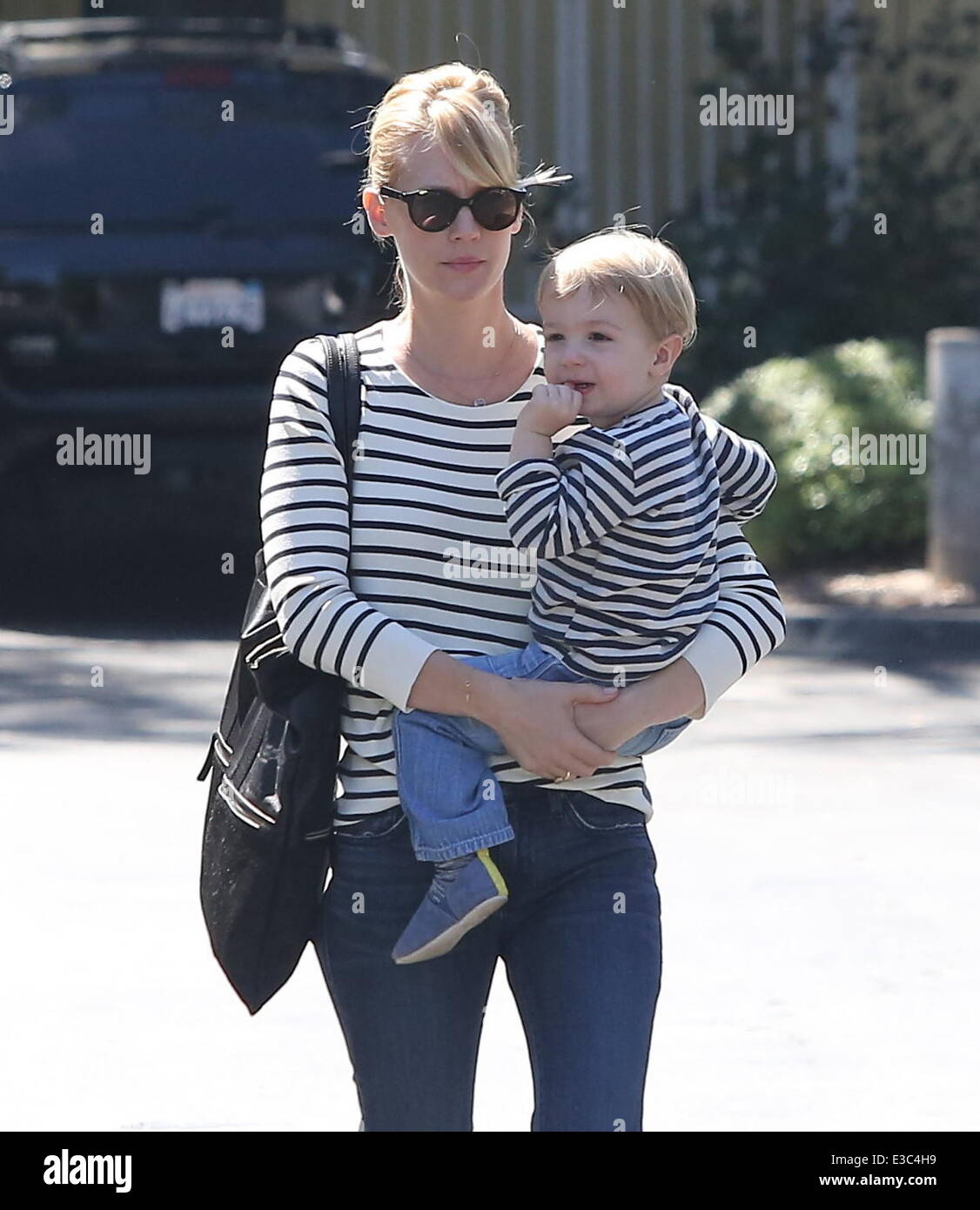 January Jones spotted out with her baby, Xander in Pasadena Featuring ...