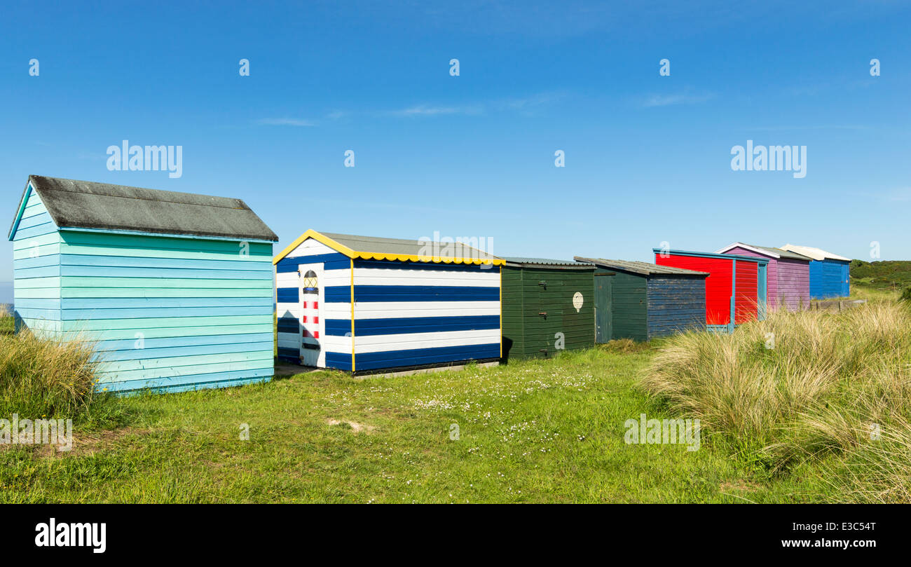BEACH CHALETS OR HUTS AT HOPEMAN MORAY COAST SCOTLAND Stock Photo - Alamy