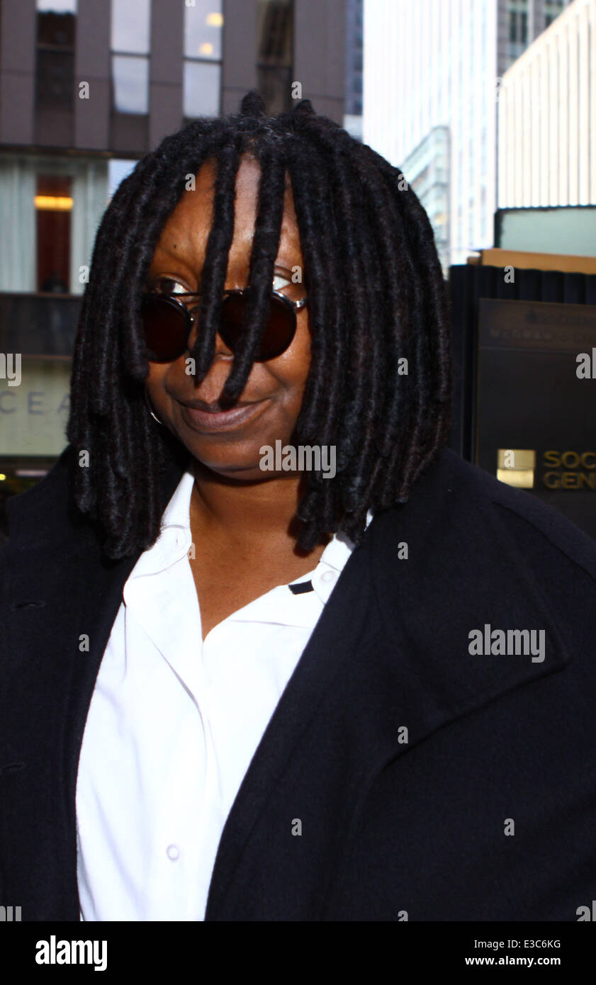 Whoopie Goldberg arrives at a press conference with her dreads in her ...