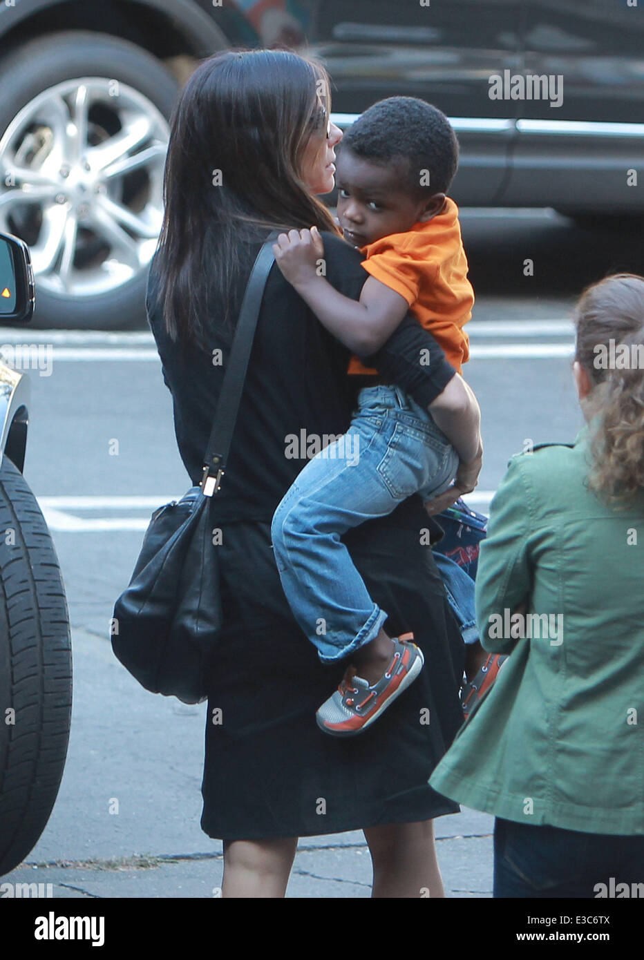 Sandra Bullock drops son Louis at School Featuring: Sandra Bullock ...