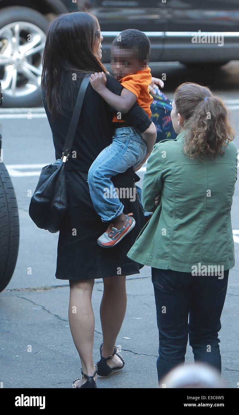 Sandra Bullock drops son Louis at School Featuring: Sandra Bullock ...