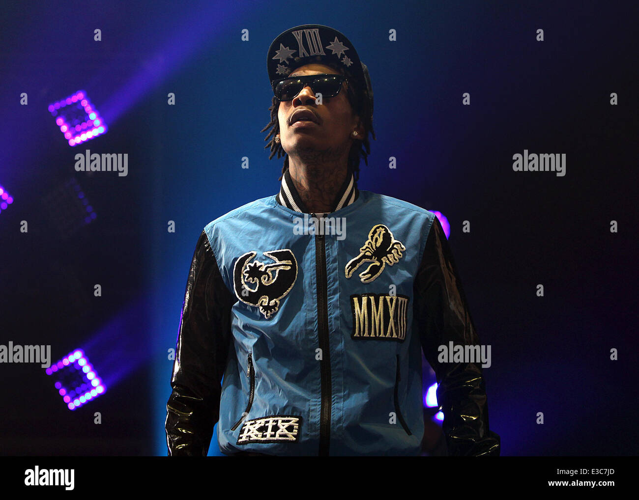 American rapper Whiz Khalifa performing on stage at the O2 Academy ...