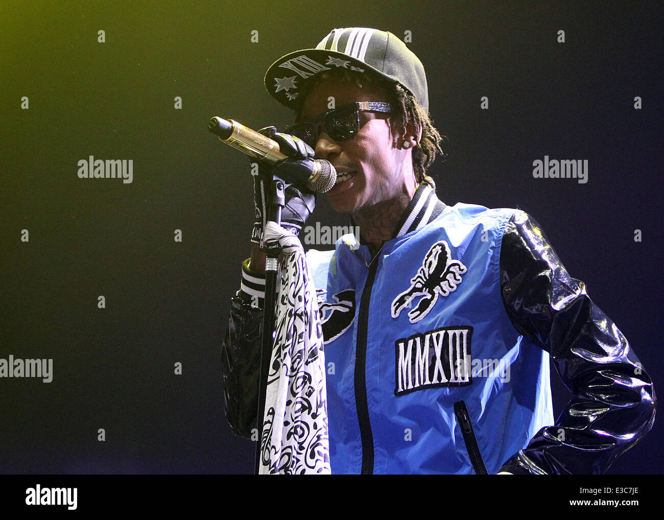 American rapper Whiz Khalifa performing on stage at the O2 Academy ...