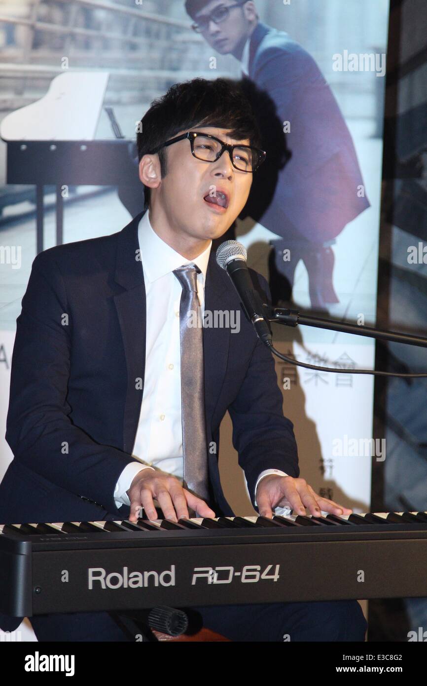 Taipei, China. 20th June, 2014. Singer Adrian Fu releases new album in ...