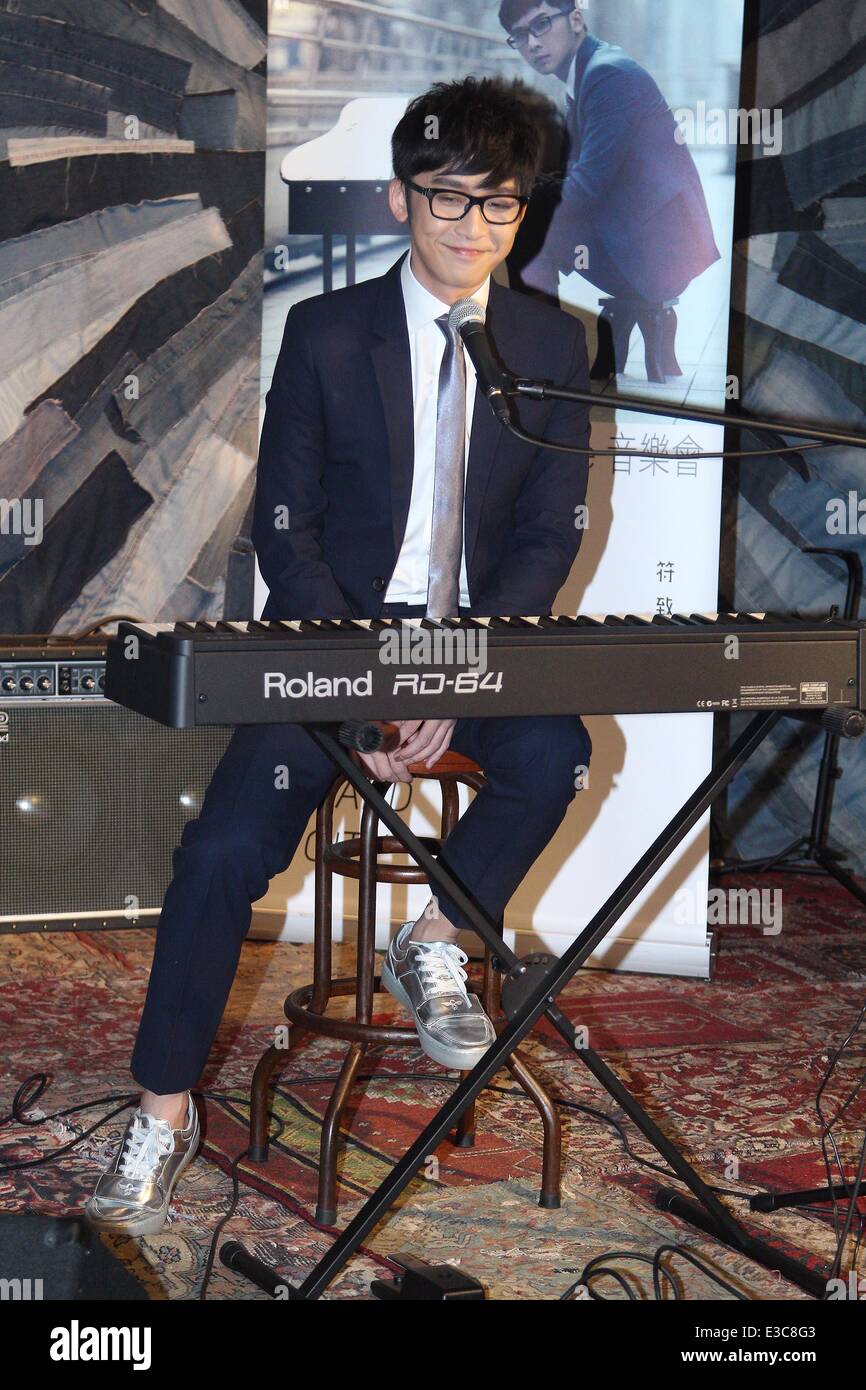 Taipei, China. 20th June, 2014. Singer Adrian Fu releases new album in ...