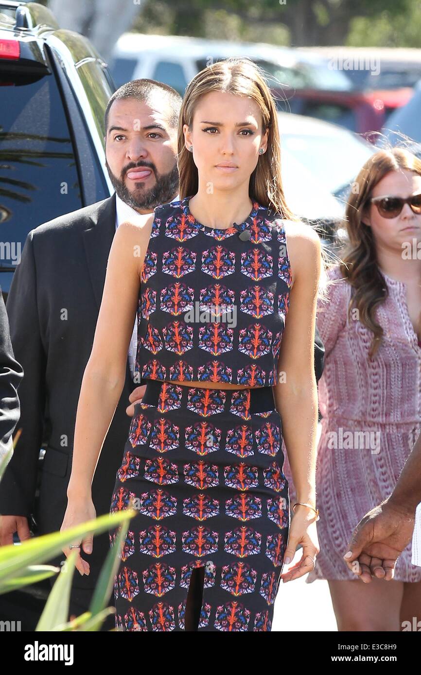 Jessica Alba at EXTRA at Universal City Walk Featuring: Jessica Alba ...