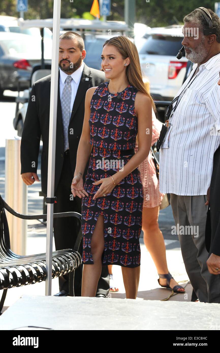 Jessica Alba at EXTRA at Universal City Walk Featuring: Jessica Alba ...