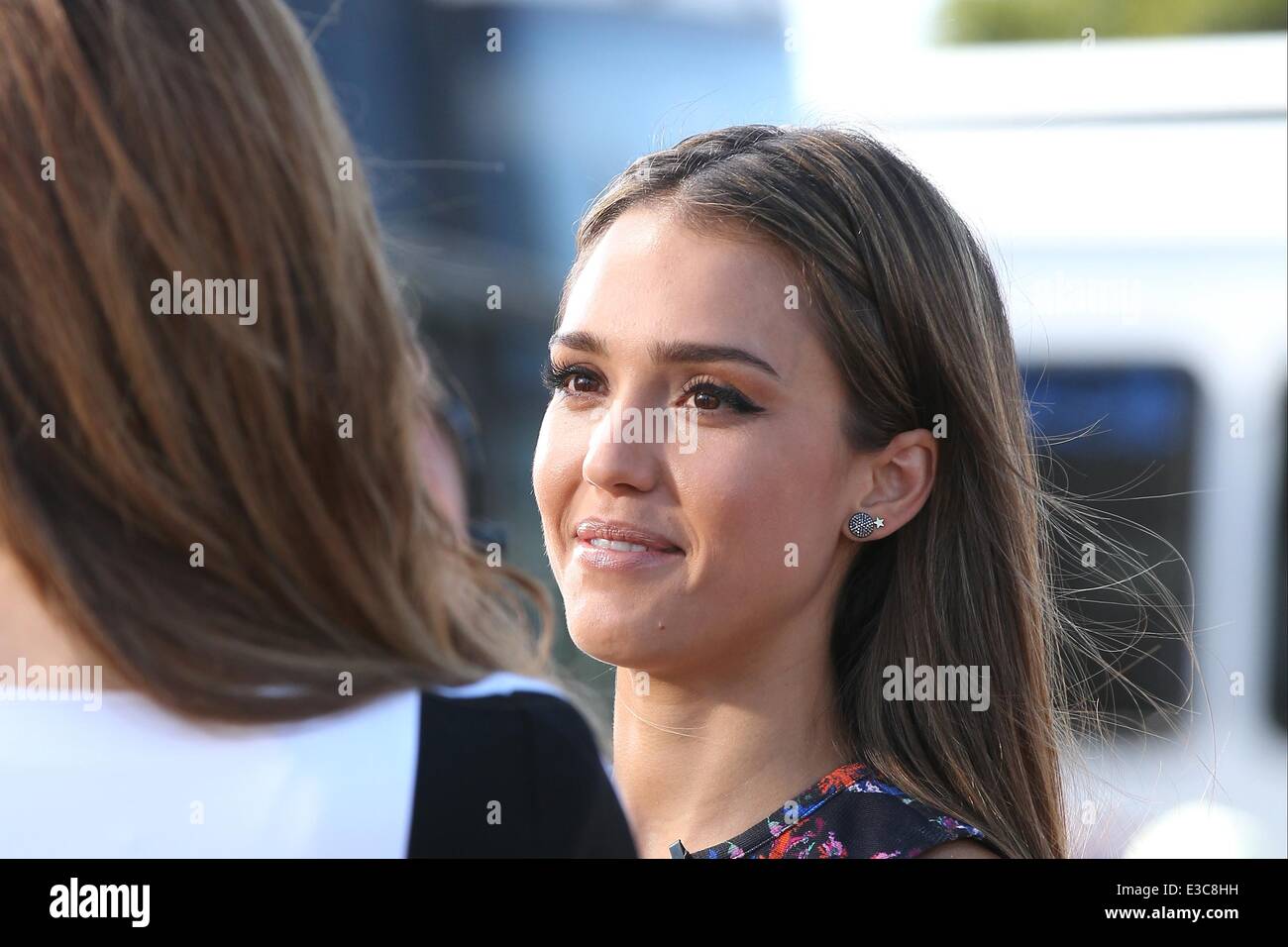 Jessica Alba at EXTRA at Universal City Walk Featuring: Jessica Alba ...