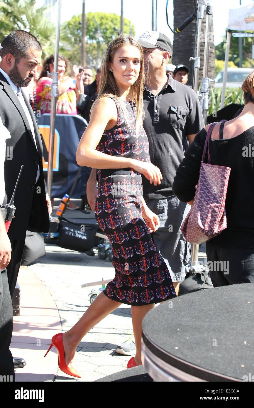 Jessica Alba at EXTRA at Universal City Walk Featuring: Jessica Alba ...