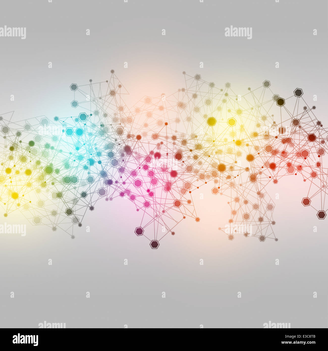 abstract net global connections concept multicolor background Stock ...