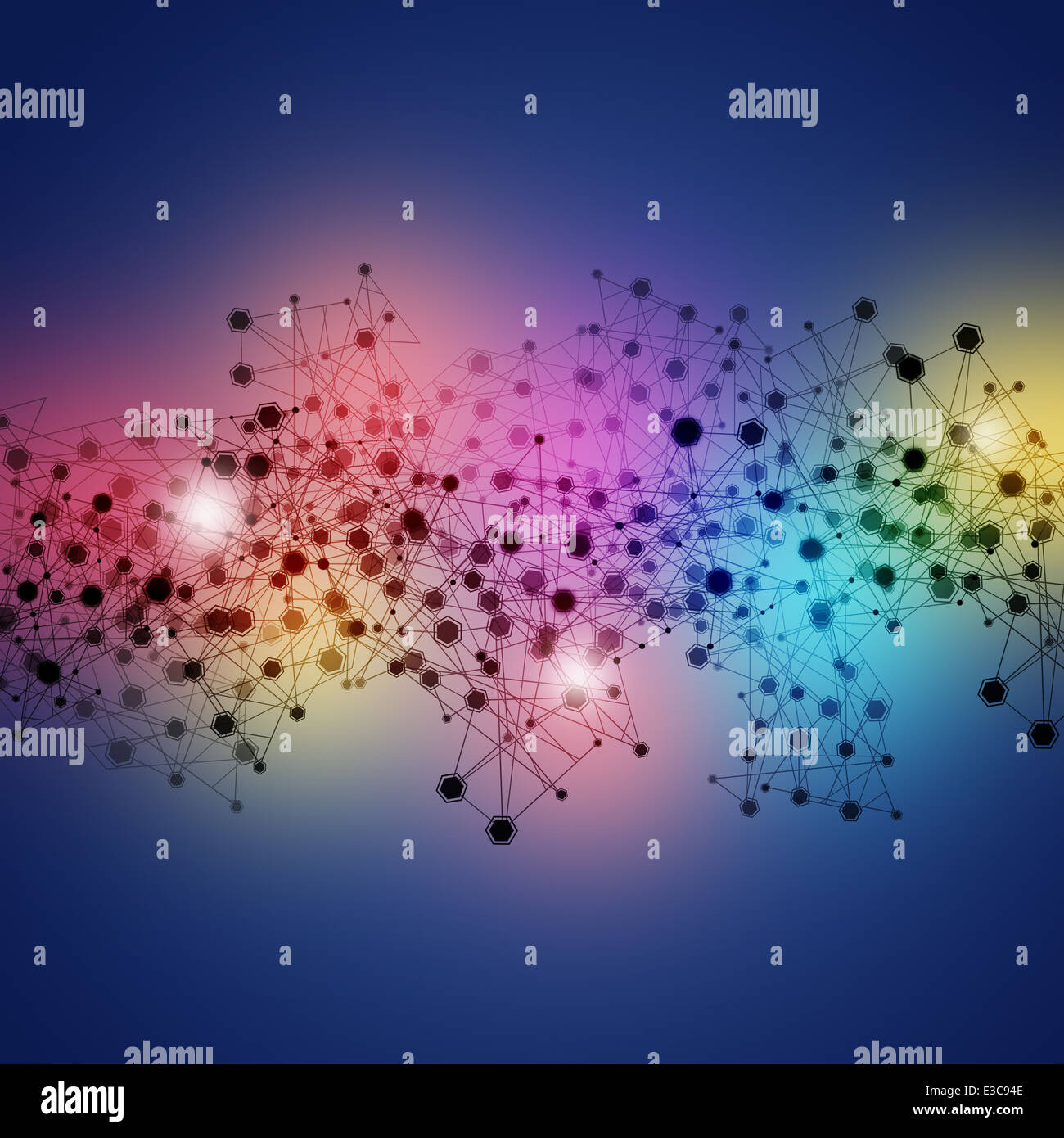 abstract net global connections concept multicolort background Stock ...