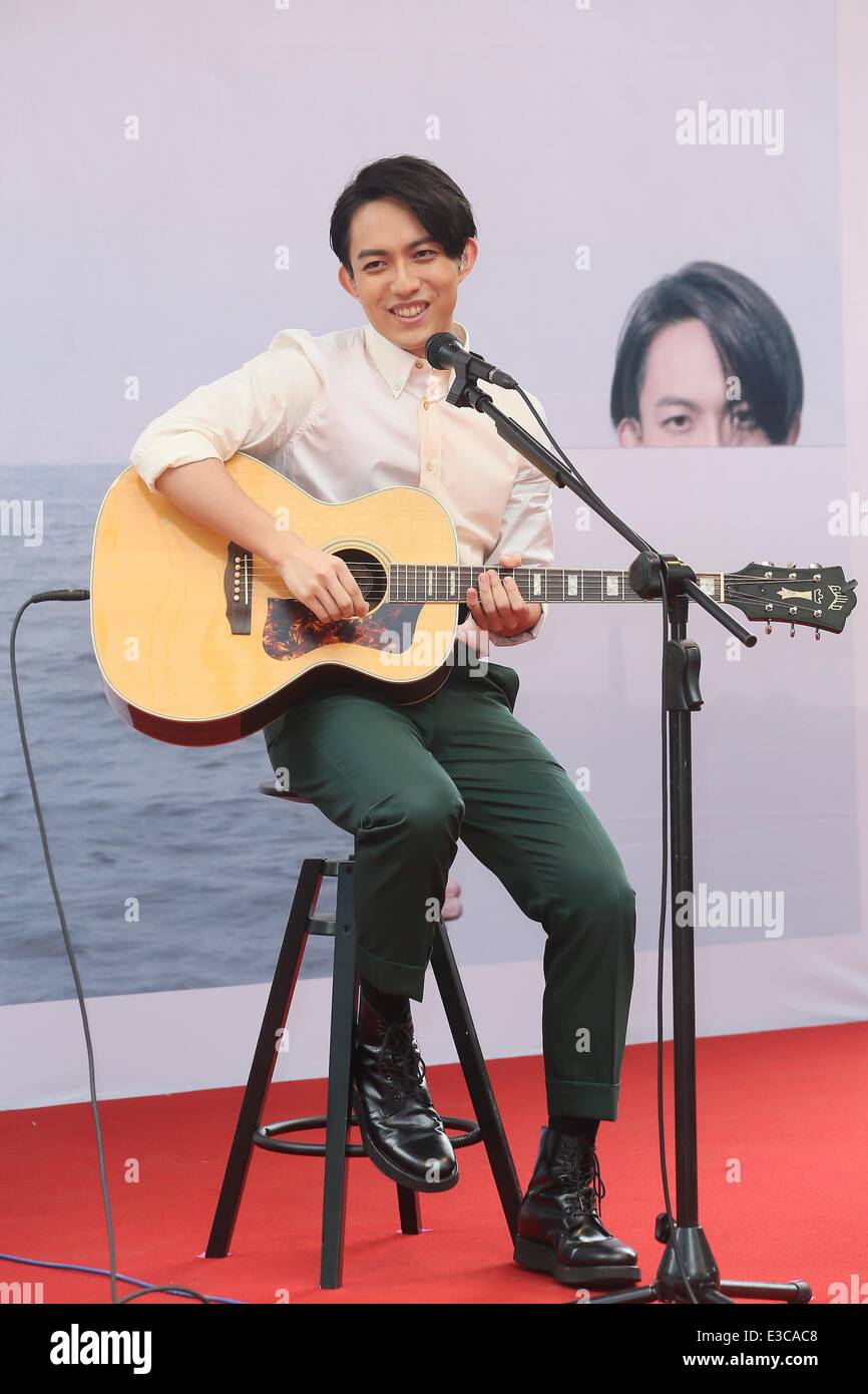 Taipei, China. 21st June, 2014. Singer Yoga Lin holds signing session ...