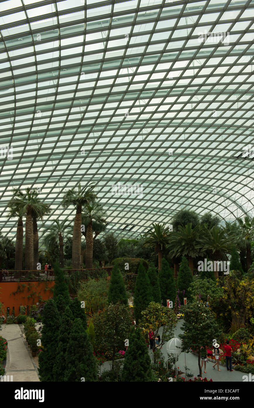 Interior of the Flower Dome in Gardens by the Bay Stock Photo - Alamy