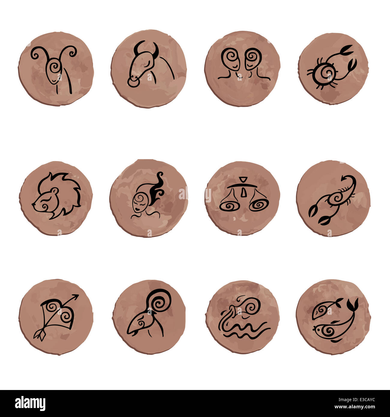 Horoscope. Zodiac set Stock Photo - Alamy