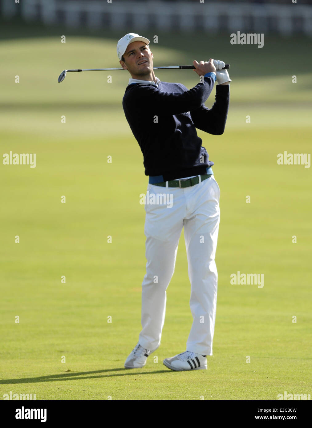 German golfer Martin Kaymer plays the Old Course at the Alfred Dunhill ...